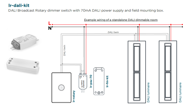 zencontrol DALI Broadcast 30 Mech Rotary Plug and Play Field Kit ...