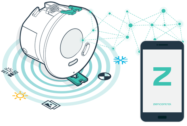 Wireless DALI PIR Multi-Sensor 10m with inbuilt Relay and 2 Switch Inp ...