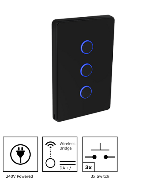 Three-button Smart Switch DALI-2 Wired and Wireless – Lumen Resources